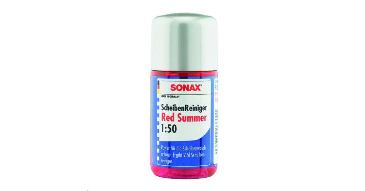 Sonax Red Summer Ablakmosó Koncentrátum - 50ml, 1:50 Hígítás | Pepita.hu