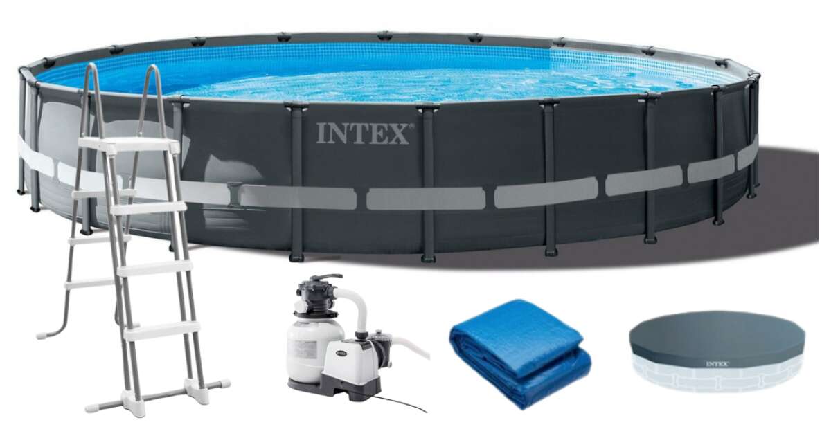 Intex Ultra XTR Frame 732x132cm Pool-Set mit Leiter, Sandfilter ...