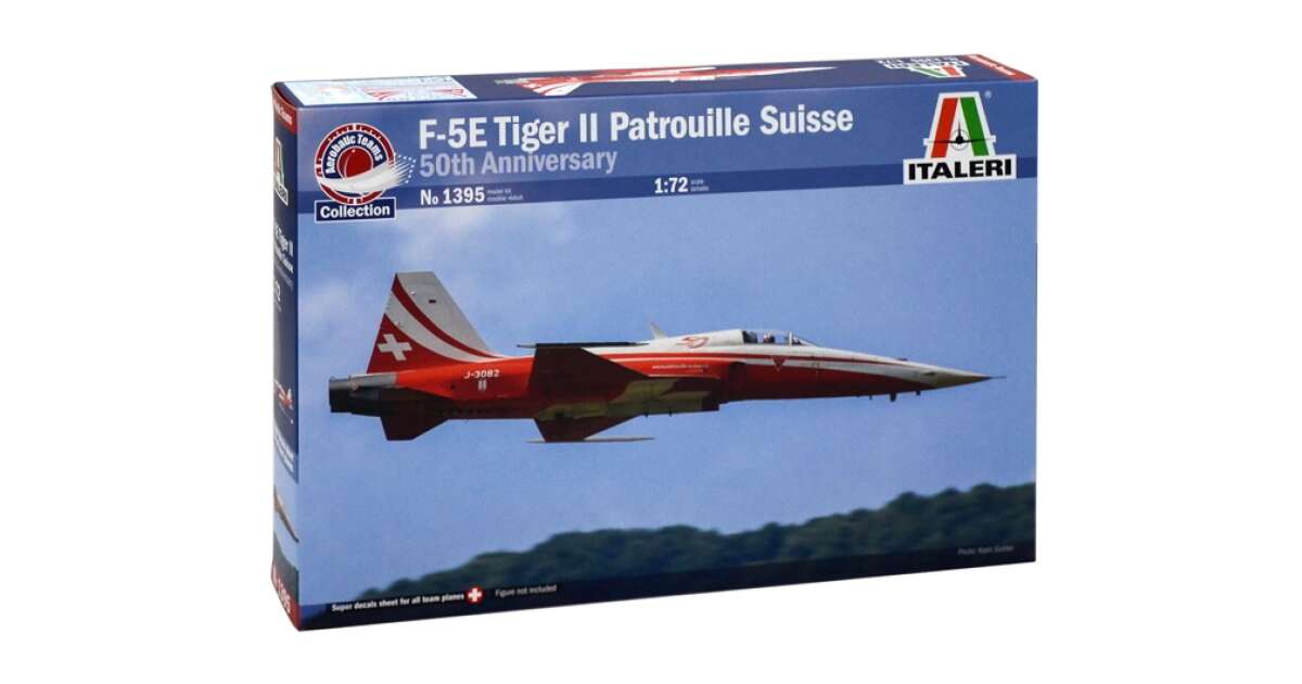 Italeri F-5E Tiger II Patrouille Suisse repülőgép műanyag modell (1:72) | Pepita.hu