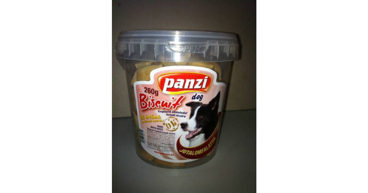 Panzi Biscuit 260 g sütött kutya keksz többféle vödrös nagytestűnek ...