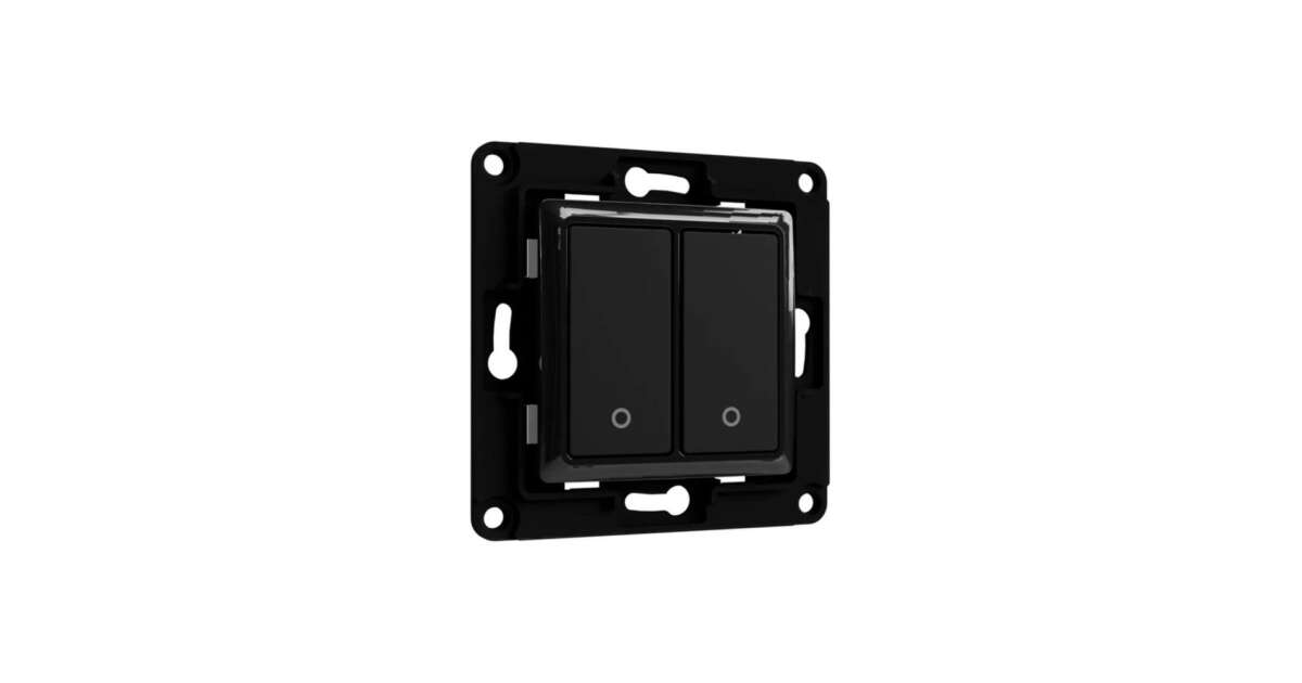 Shelly Wall Switch 2 dual wall switch - Black | Pepita.com