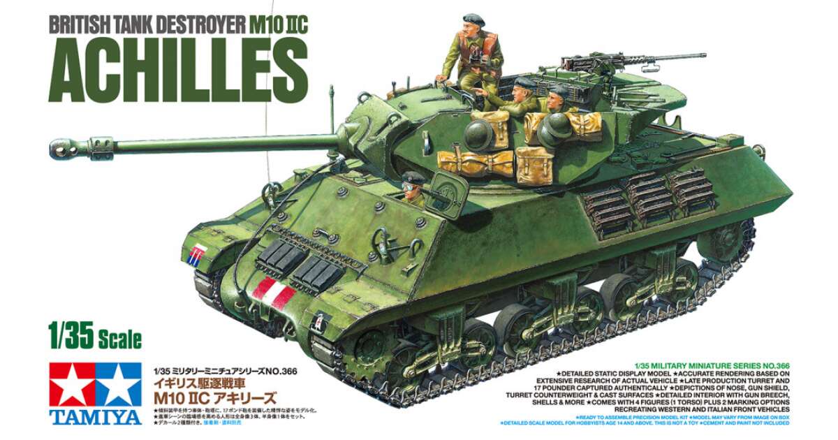 Tamiya British Tank M10 IIC Achilles 1:35 makett harcjármű (300035366 ...