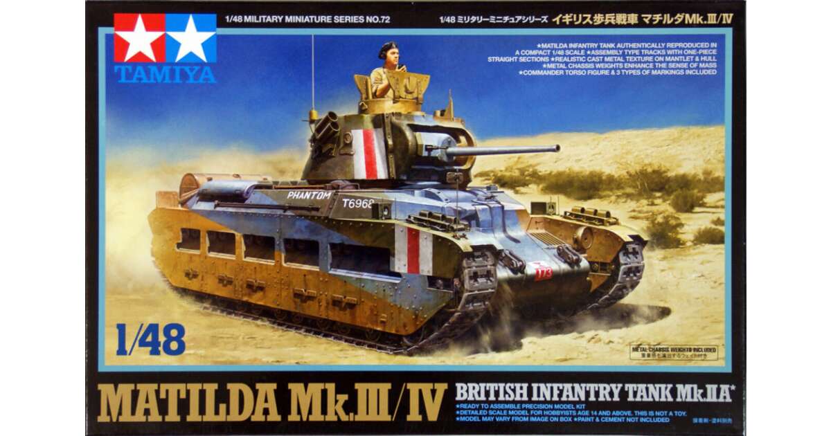 Tamiya Matilda Mk.III/IV British Infantry Tank Mk.IIA 1:48 makett ...