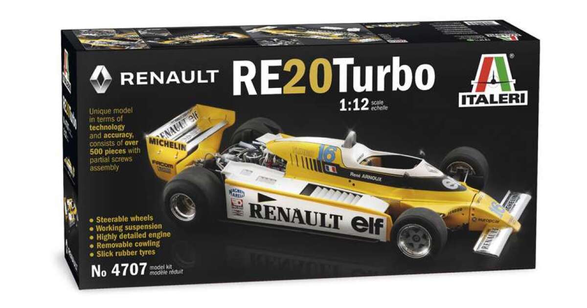 Italeri Renault RE23 Turbo F1 1:24 makett autó (4707s) | Pepita.hu
