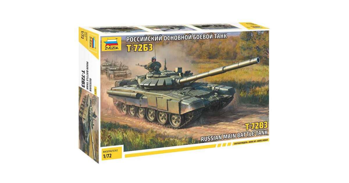 Zvezda T-72 B3 Main battle tank 1:72 (5071) | Pepita.hu