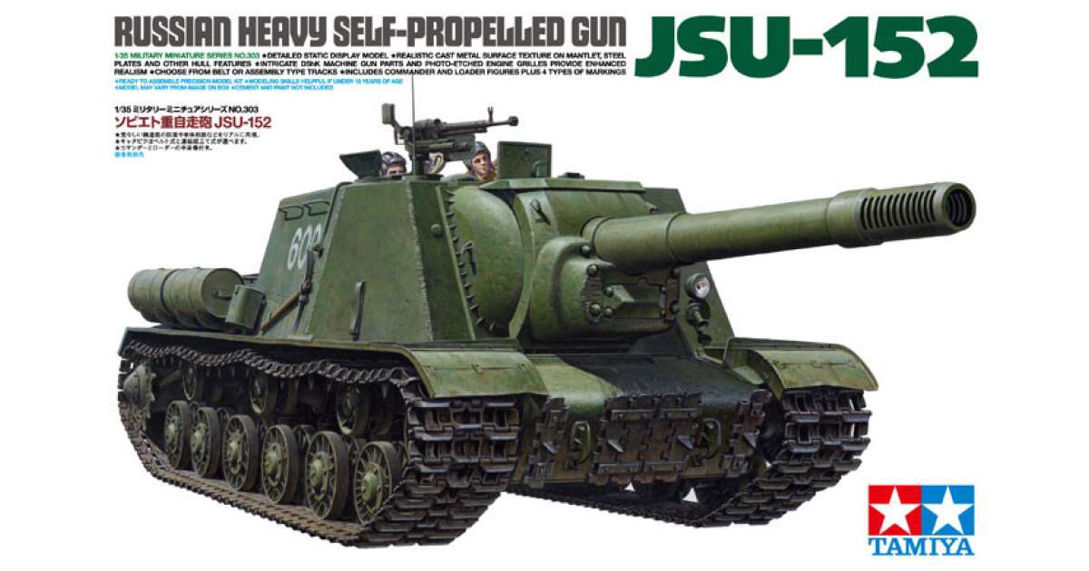 Tamiya Russian Heavy Self-Propelled Gun JSU-152 1:35 makett harcjármű ...