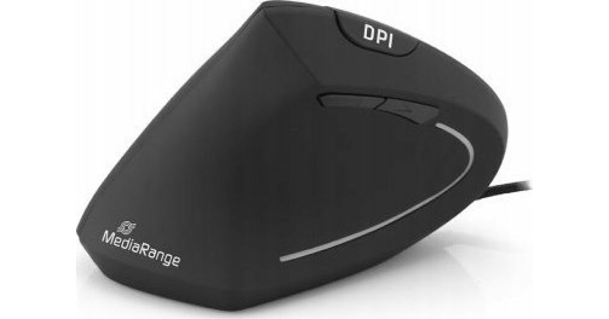 MediaRange MROS231 USB Vertical Mouse - Black | Pepita.com