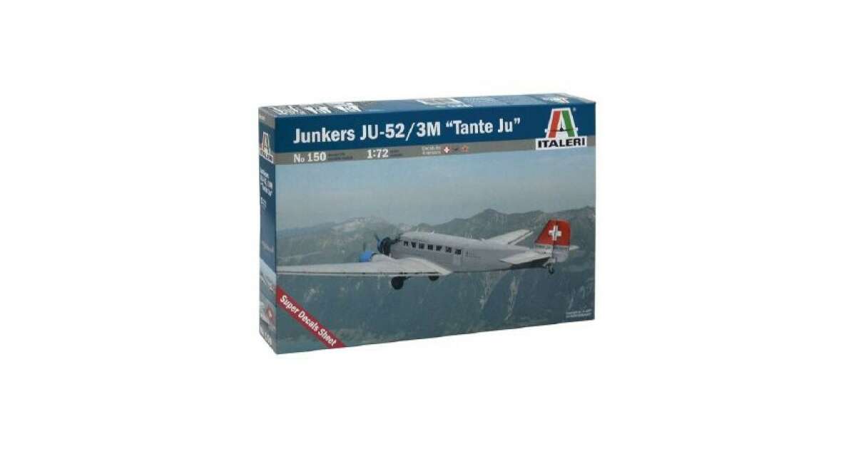 Italeri Junkers JU-52/3 M Tante Ju 1:72 makett repülő (0150) | Pepita.hu