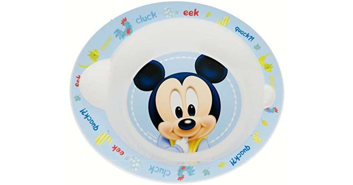 Disney Mickey egér műanyag baba tál és kanál | Pepita.hu