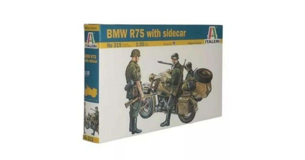 Italeri BMW R75 oldalkocsis motor műanyag modell (1:35) | Pepita.hu