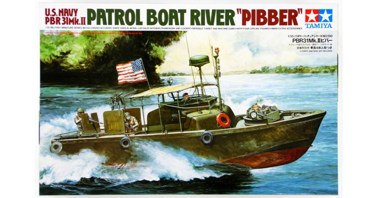 Tamiya US Navy PBR31 MkII Patrol Boat River Pibber 1:35 makett hajó ...