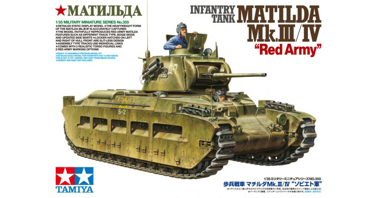 Tamiya Infantry Tank MATILDA Mk.III/IV Red Army 1:35 makett harcjármű ...