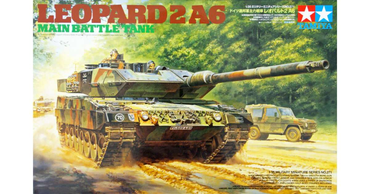 Tamiya Leopard 2A6 Main Battle Tank 1:35 makett harcjármű (300035271 ...