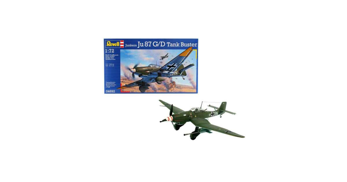 Revell Junkers Ju 87 G/D Tank Buster 1:72 makett repülő (04692) | Pepita.hu