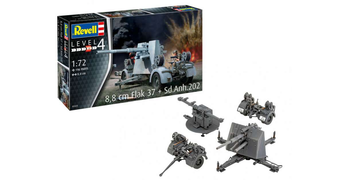 Revell 88 cm Flak 37 + Sd.Anh.202 1:72 makett harcjármű (03325) | Pepita.hu
