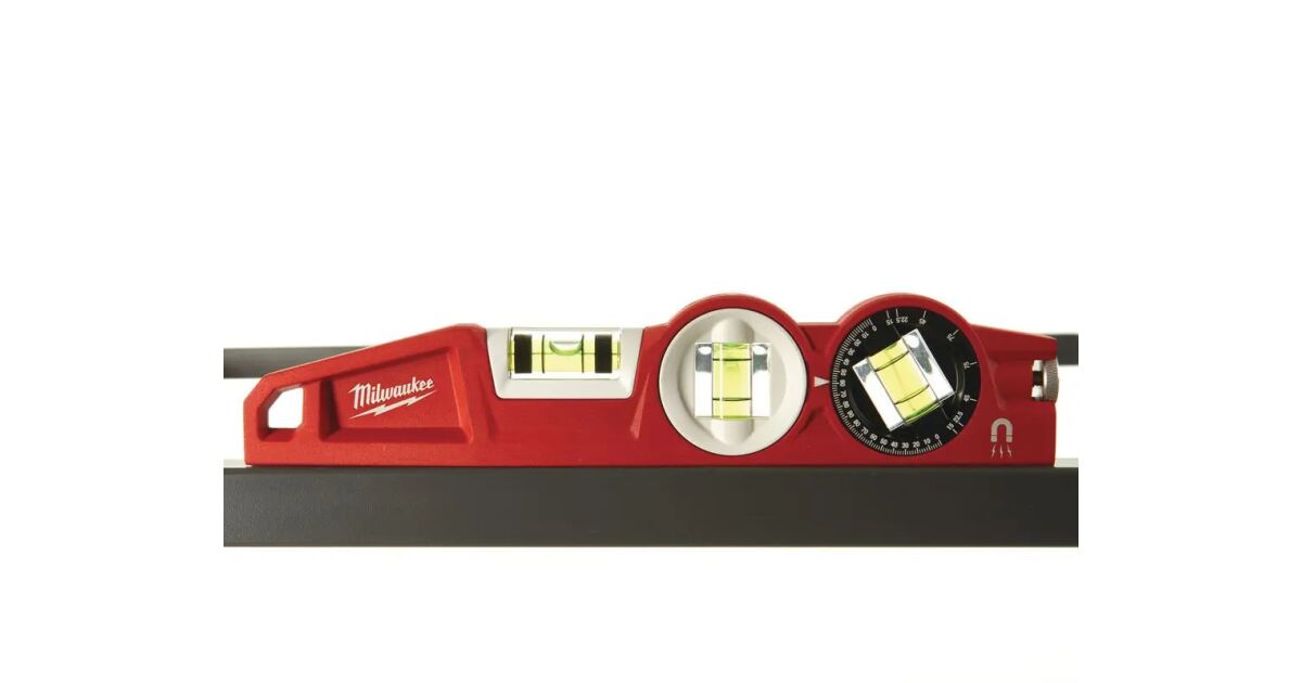 MILWAUKEE Spirit level 250 mm magnetic adjustable protractor Block ...