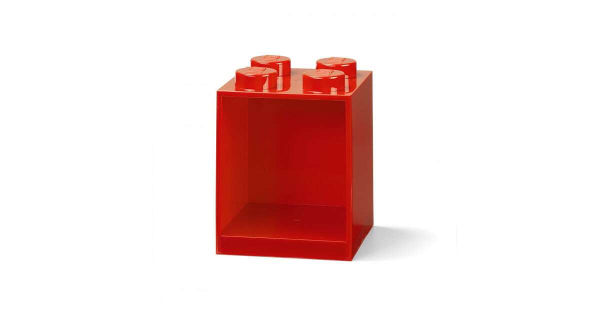 LEGO - Kocka Polc - Piros - 15x15x21cm | Pepita.hu