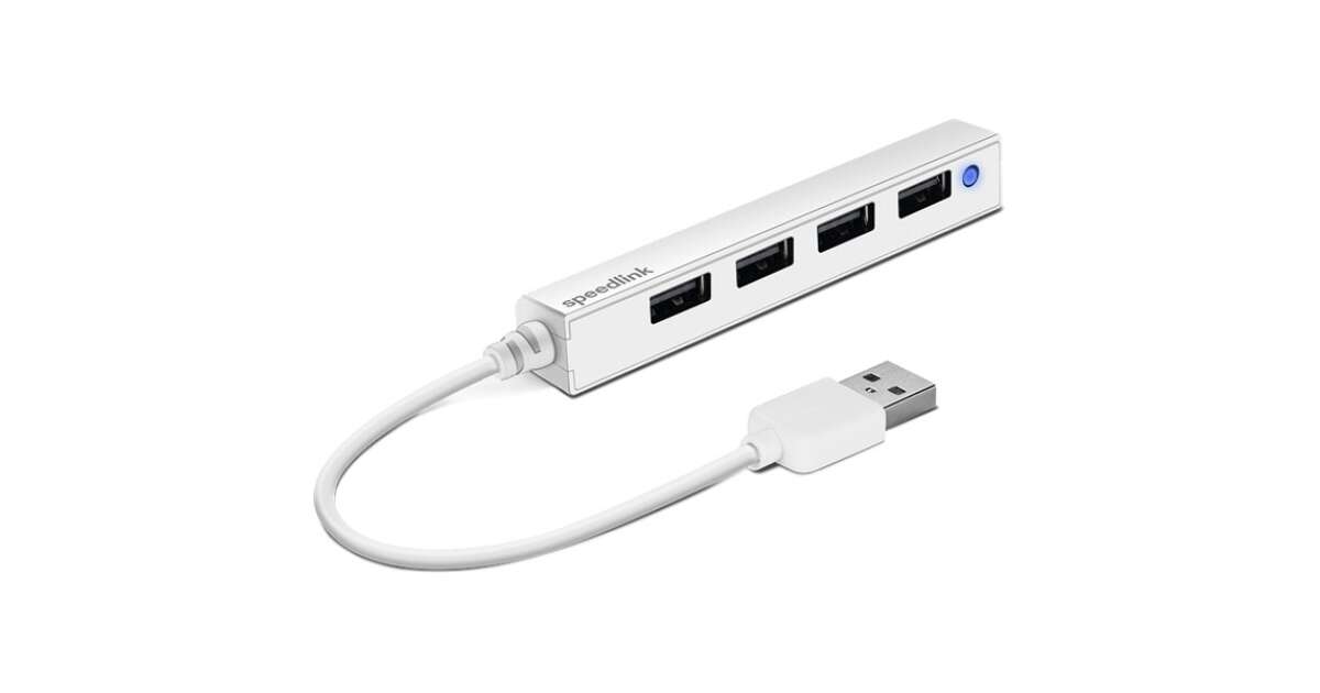 Speedlink Snappy Slim USB 2.0 HUB (4 port) Fehér | Pepita.hu