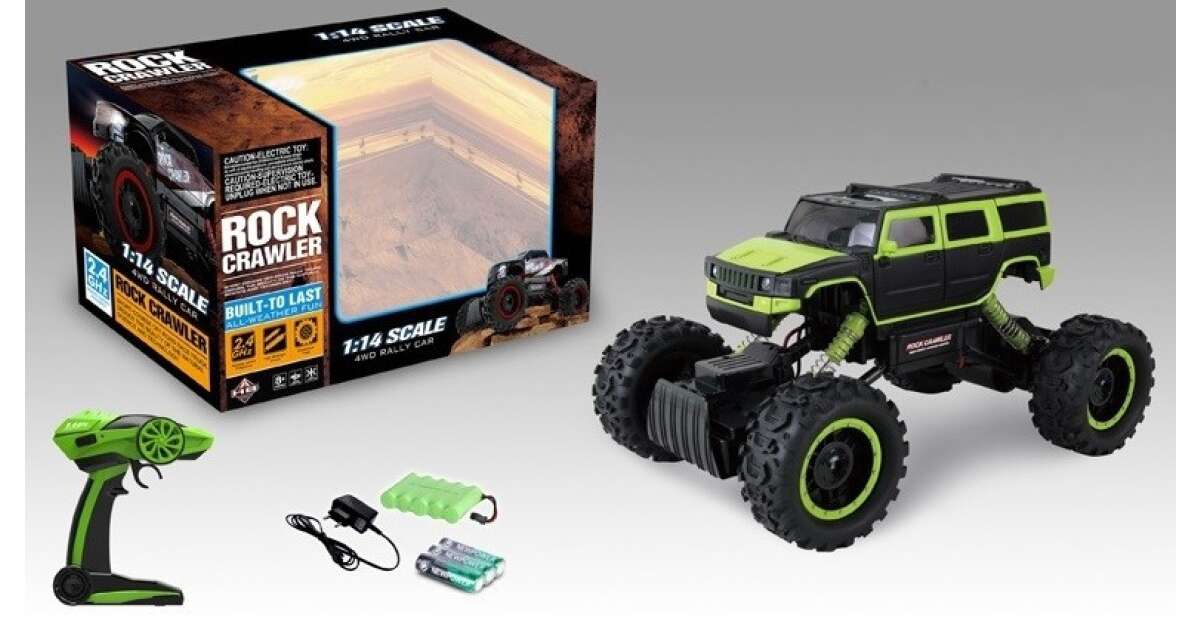HB Rock Crawler - távirányítós autó, 4WD 1:14, Zöld | Pepita.hu