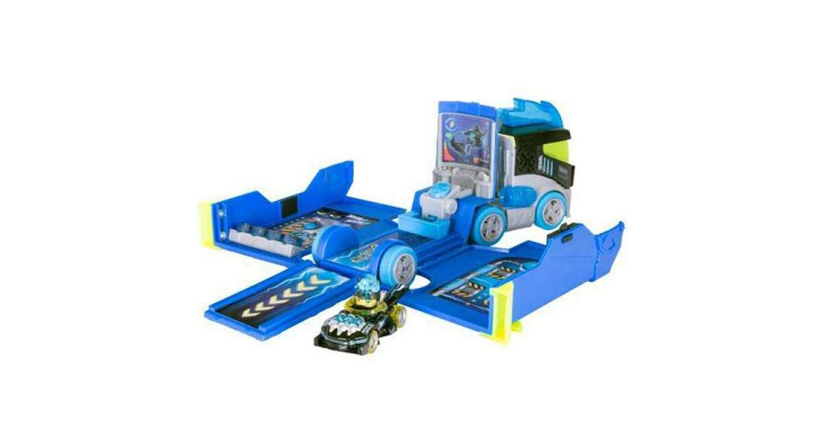Magic Box T-Racers Turbo Truck mit Supercar – Blau | Pepita.com
