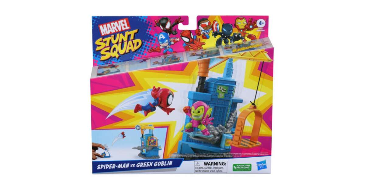 Hasbro Marvel Stunt Squad kilőhető akciófigura szett - Pókember vs Zöld ...