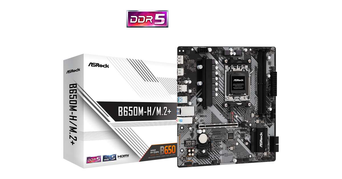 ASRock B650M-H/M.2+ motherboard | Pepita.com