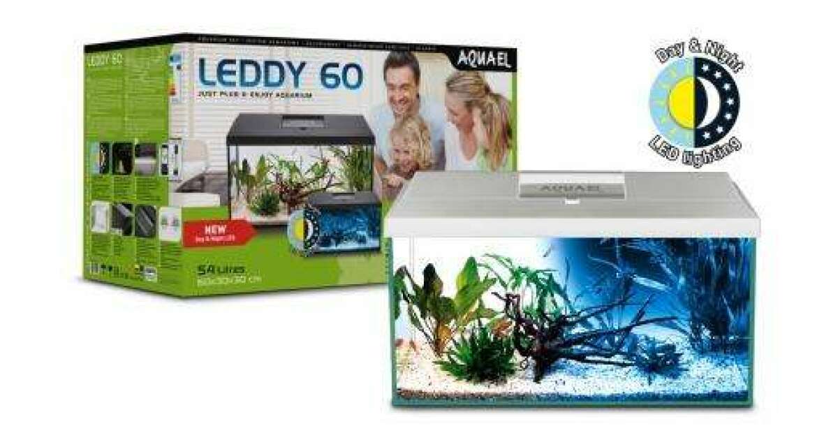 AQUAEL leddy 60 D&N white akvárium szett 60x30x30 122441 | Pepita.hu