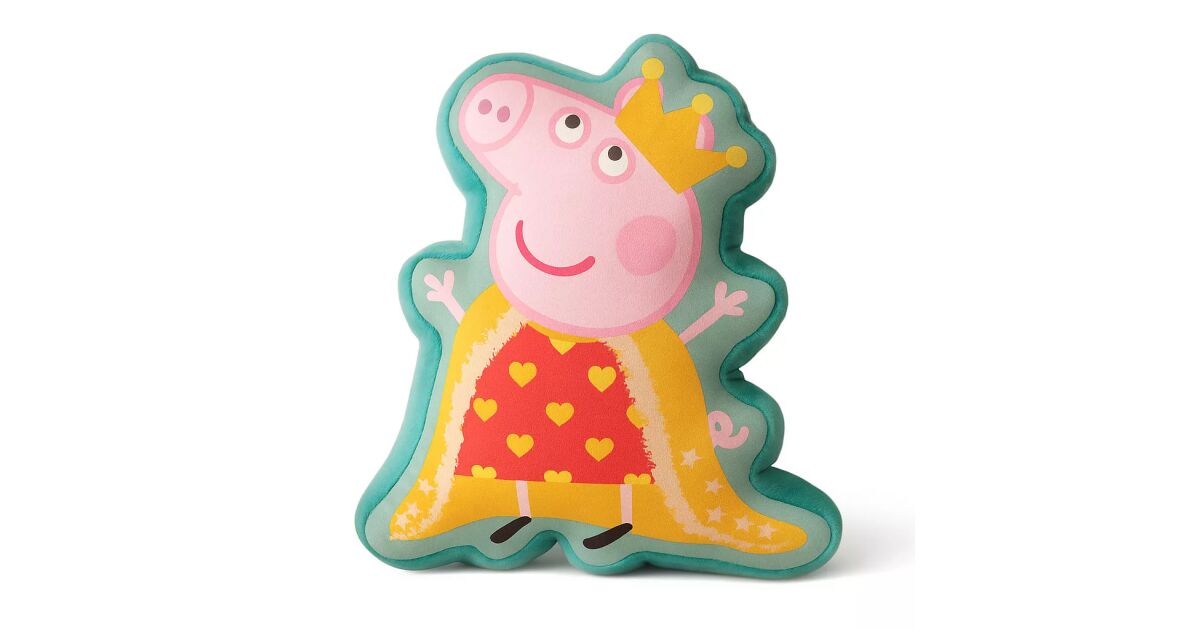 Dekoratívny vankúš v tvare Prasiatka Peppy, velúr, 35 cm | Pepita.com
