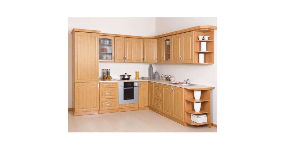 Magas konyhaszekrény, jobb, égerfa, LORA MDF NEW KLASIK S40/210/57 ...