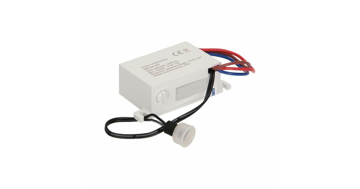 Senzor súmraku (noc/deň) mini s externou sondou, IP54, max. 2000W ...