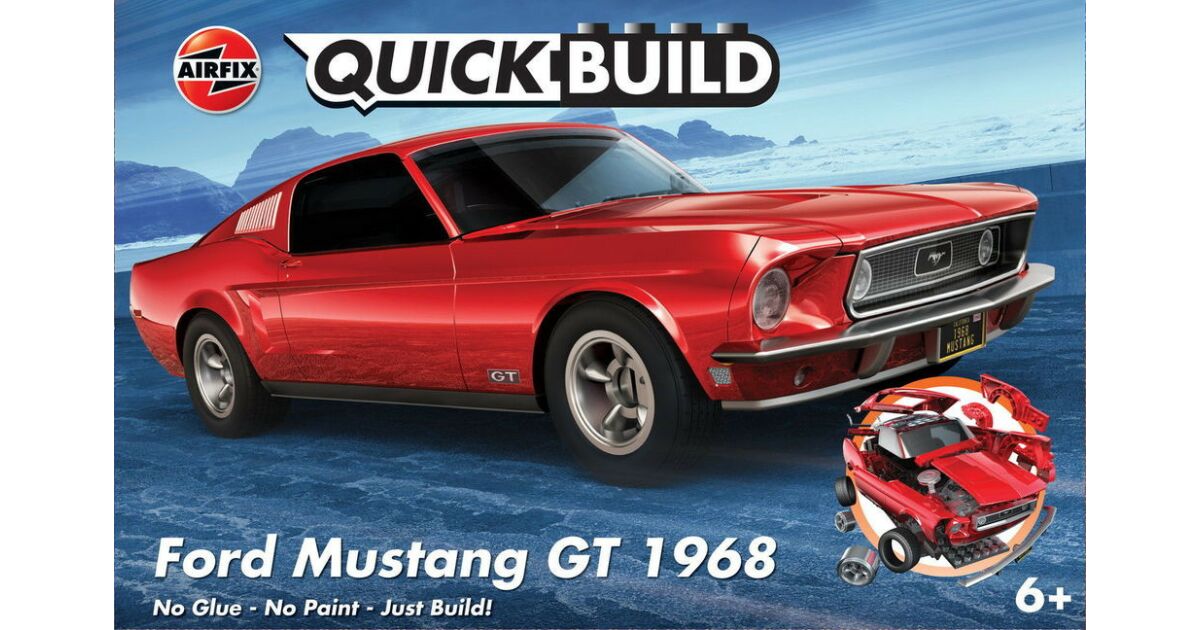 Airfix Quickbuild Ford Mustang GT 1968 autó műanyag modell | Pepita.hu