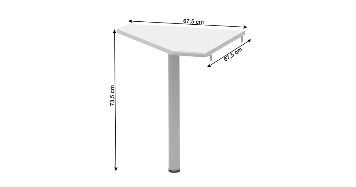 Johan K73,5_67,5 sarok Íróasztal #fehér | Pepita.hu