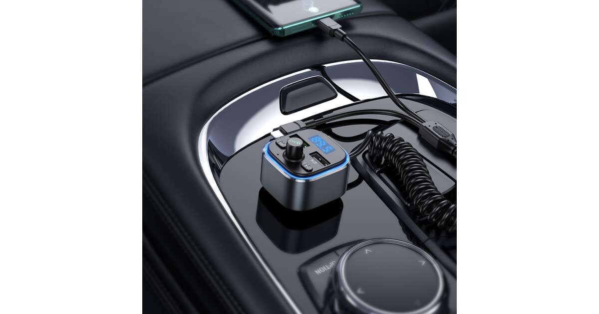 Hoco Energy Bluetooth FM transzmitter + 2xUSB QC3.0 autós töltő ...