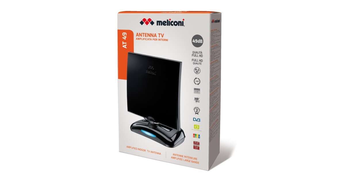 Meliconi AT49 R1 USB erősített digitális beltéri DVB-T antenna | Pepita.hu