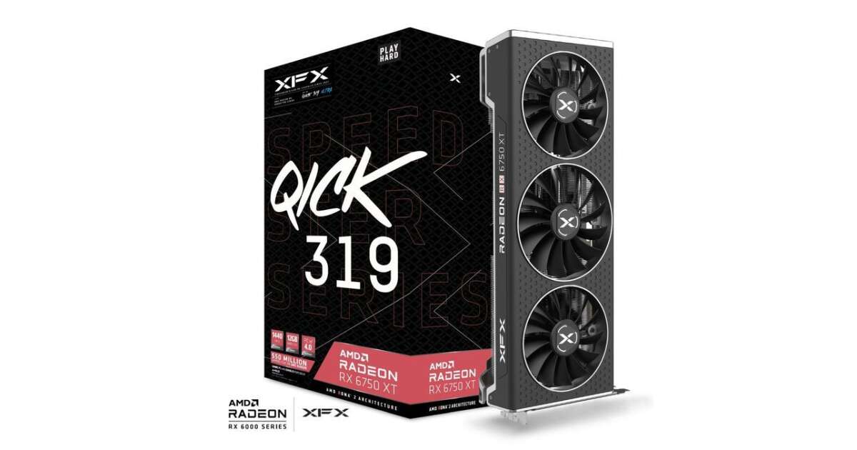 XFX Radeon RX 6750 XT 12GB GDDR6 Speedster QICK 319 Videókártya | Pepita.hu