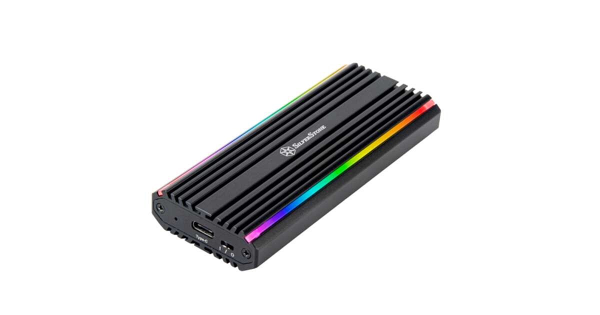 SilverStone SST-MS13 USB 3.2 Type-C SATA/NVMe Külső SSD ház - Fekete ...