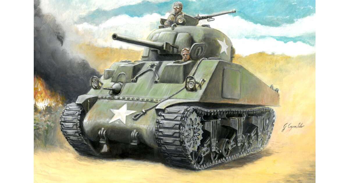 Italeri M4 SHERMAN 75mm tank műanyag modell (1:56) | Pepita.hu
