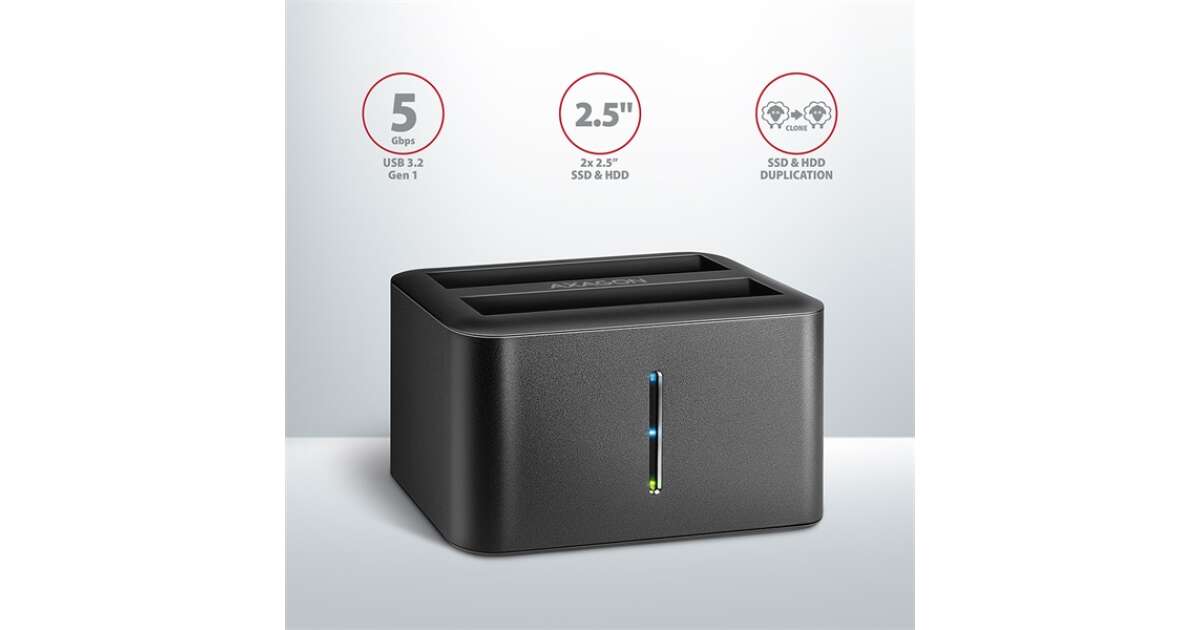 Axagon ADSA-D25 HDD/SSD Dokkoló és klónozó állomás (USB 3.2 - SATA ...