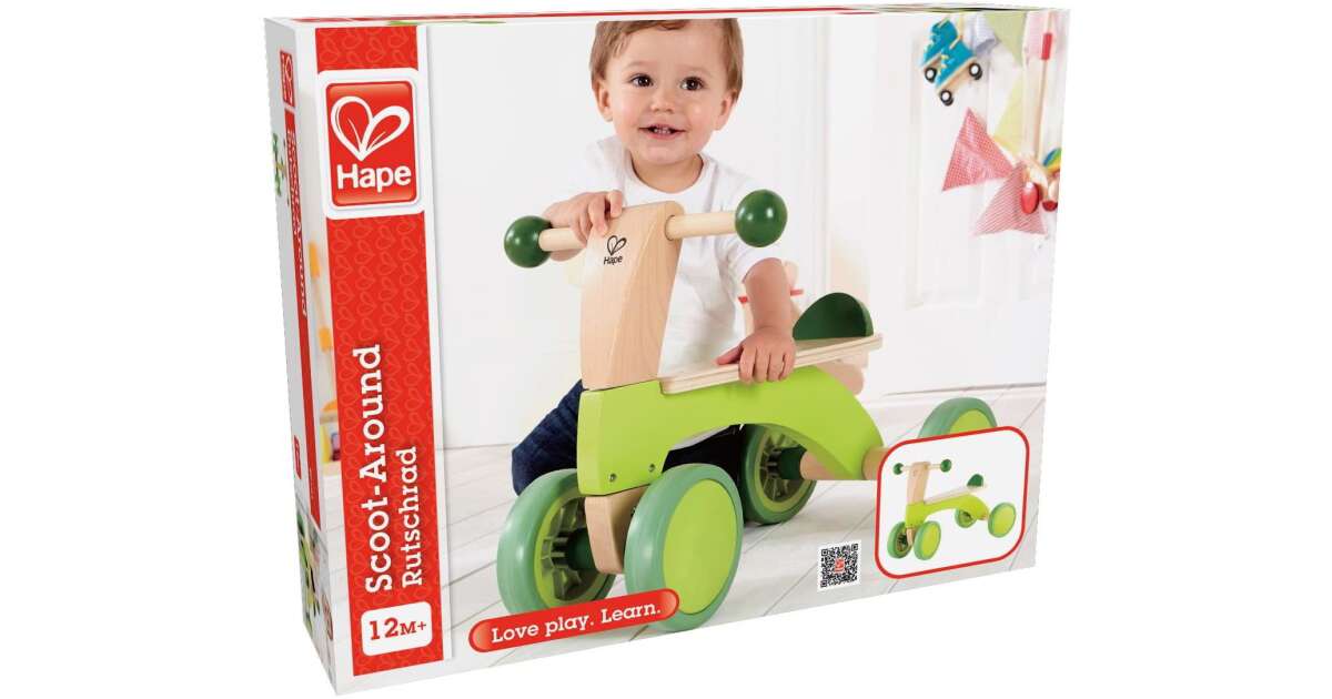 Hape Lábbal hajtható motor, zöld | Pepita.hu