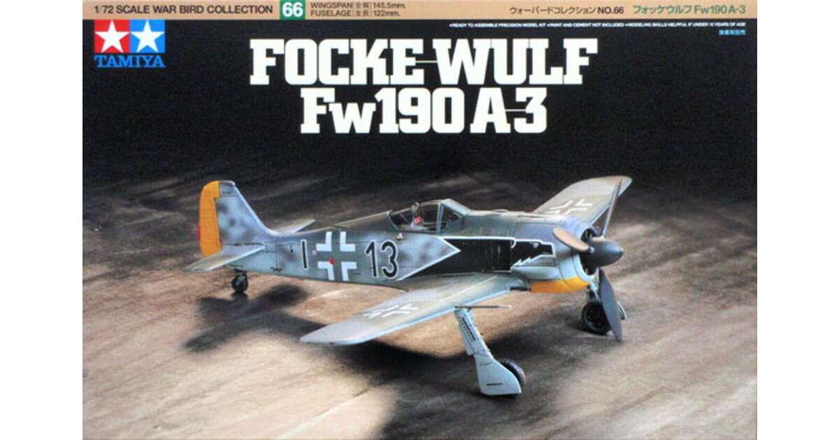 Tamiya 1:72 Focke Wulf 190 A-3 - 60766 | Pepita.com