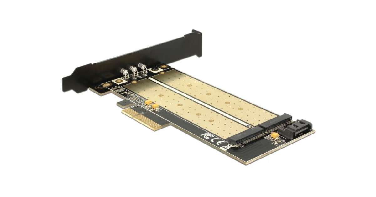 DeLock PCI Express x4 Card > 1x internal M.2 Key B + 1x internal NVMe M ...
