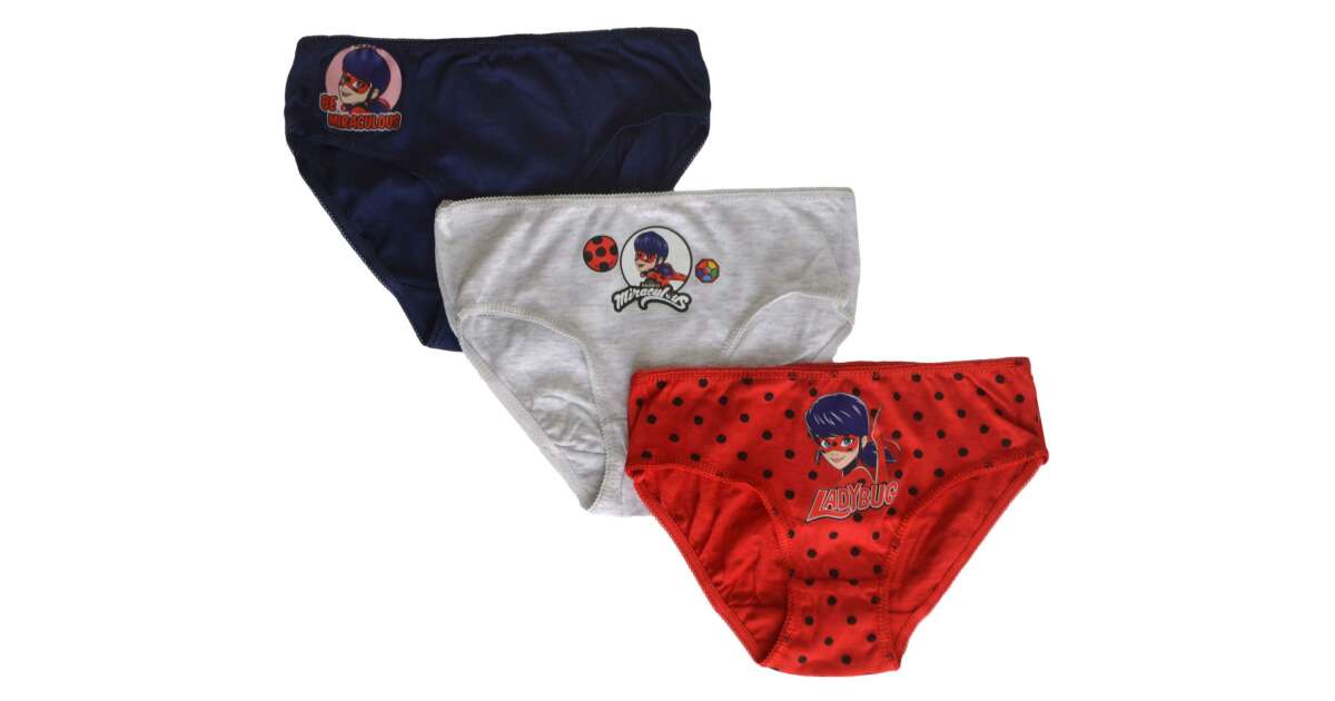 Ladybug set de chiloți/3 buc Miraculous Ladybug colecție Produs eco. 6 ...