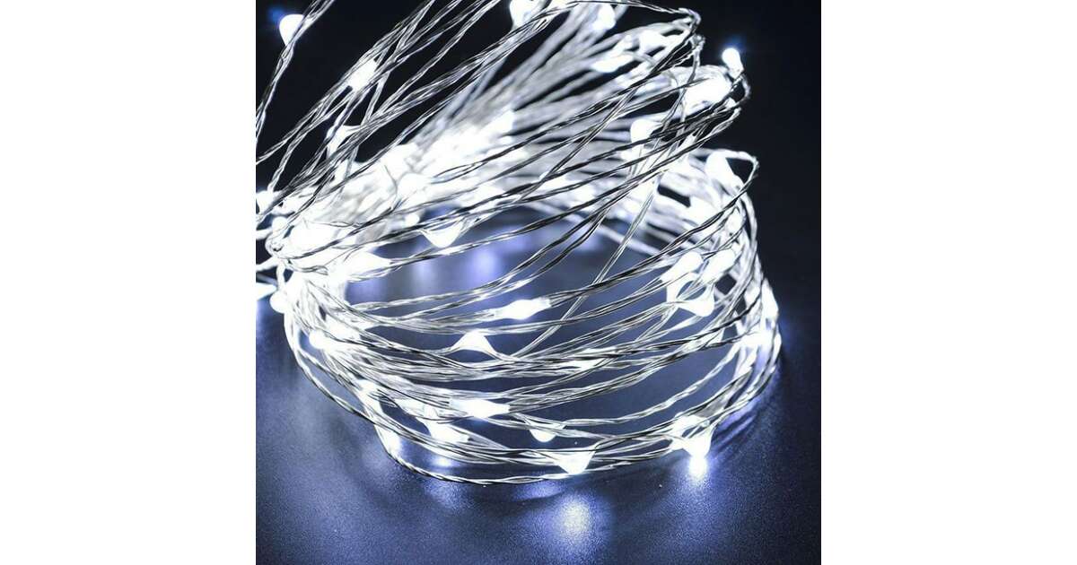 Springos Elemes LED fényfüzér - 2,2 m - 20 db mikro LED | Pepita.hu