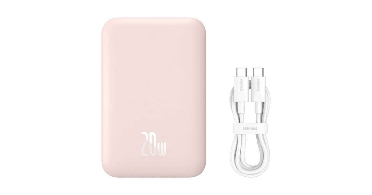 Powerbank Baseus Magnetic Mini 6000mAh 20W MagSafe (pink) | Pepita.hu