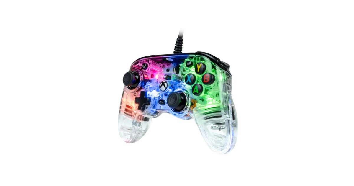 Nacon Pro Compact wired controller with transparent RGB light (XBX ...