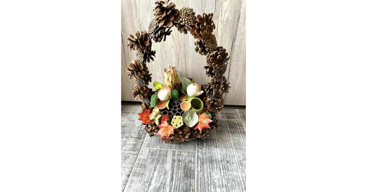 Toboz kosár temetői sírdísz 50 cm | Pepita.hu