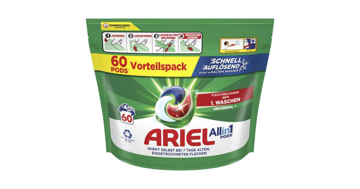 ARIEL UNIVERSAL+ Mosókapszula 60 db DE | Pepita.hu