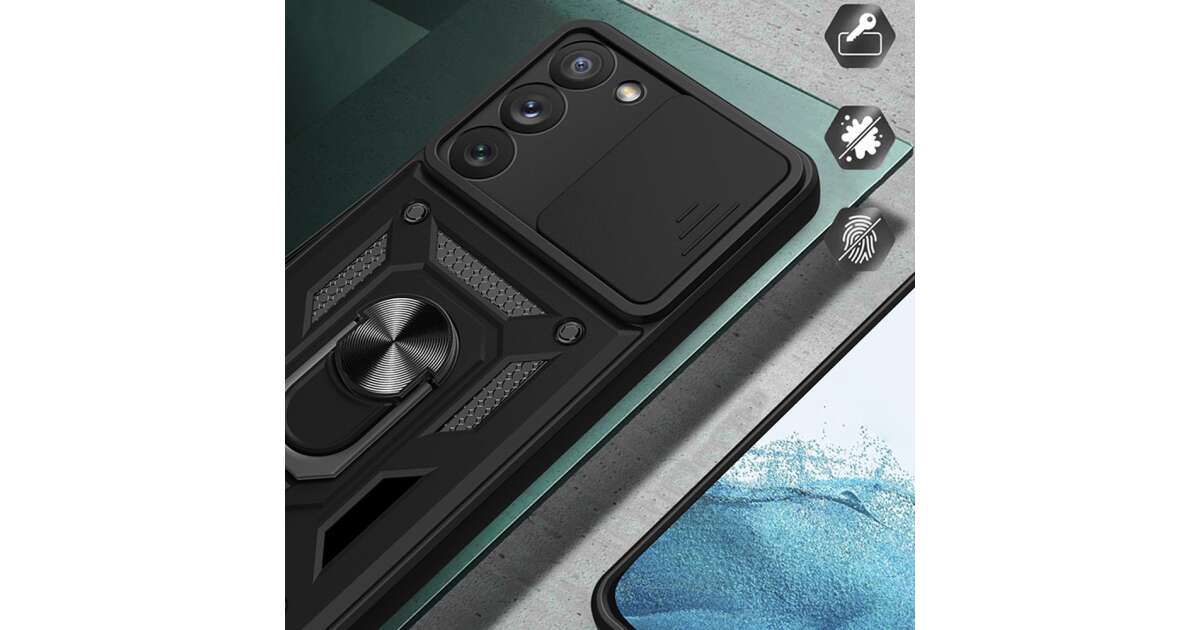 Hybrid Armor Camshield tok Samsung Galaxy A14 Armor tok kameravédővel ...