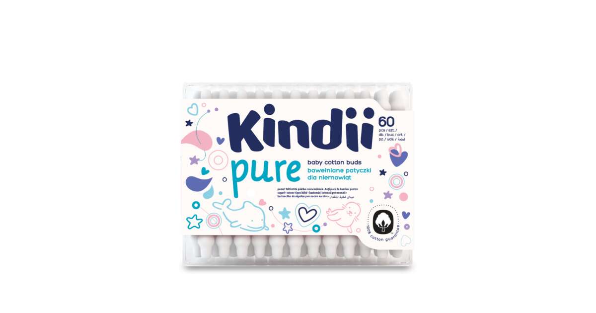 Kindii Pure Babapálcika - 60 db | Pepita.hu