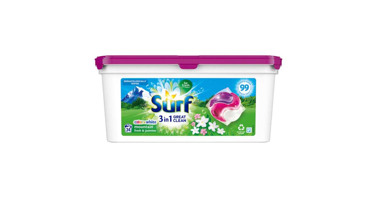 Surf 3in1 Mountain Fresh Washing capsule 34 washes | Pepita.com